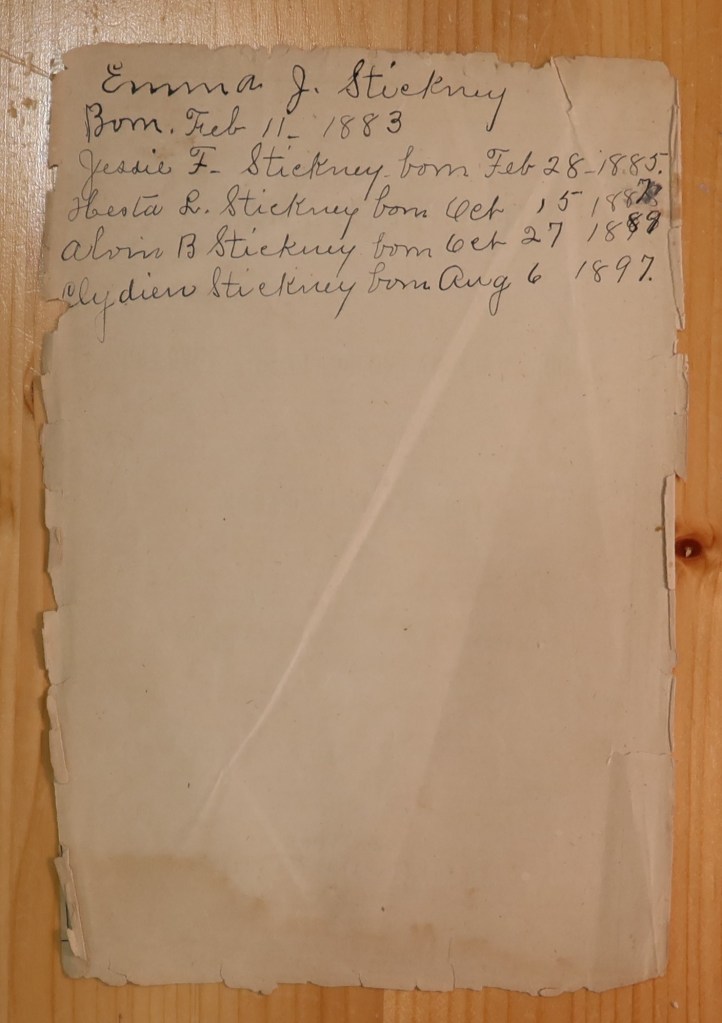 The James Franklin and Elvira Tennessee (Perry) Stickney Family Bible ...